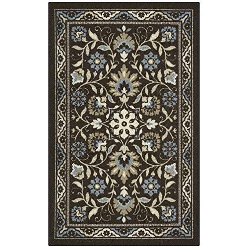 Maples Rugs Florence 2'6 x 3'10 Hallway Entry Kitchen Rugs Non Skid Washable Accent Area Mat [Made in USA], Coffee Brown