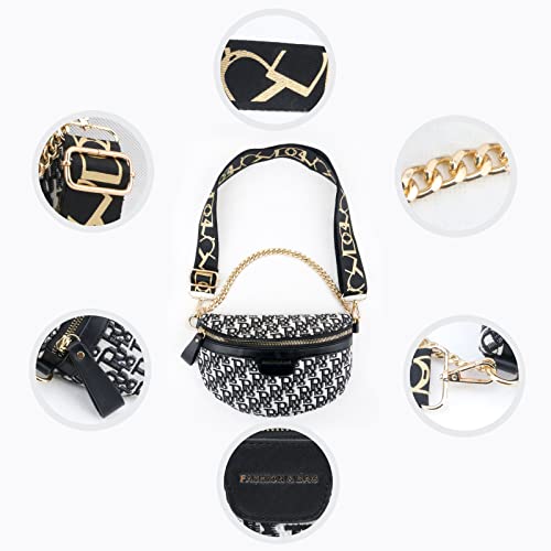 Crossbody Bags For Women, Unique portable small crossbody shoulder bag. (Black)