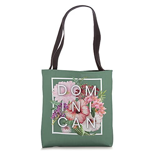 Flowers of Dominican Republic Word Art - Dominican Pride Tote Bag