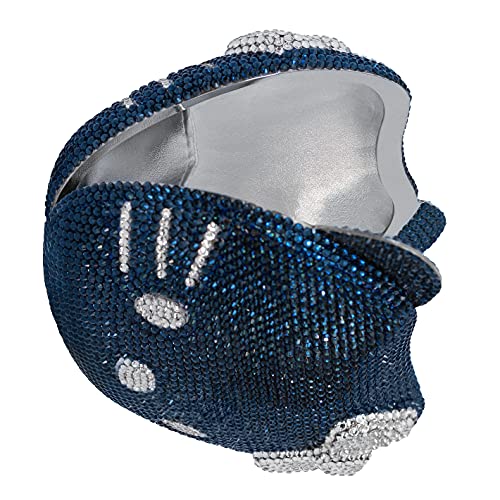 Hello Kitty Cat Crystal Clutch Couture Special Occasion Holiday Party Evening Bag Navy Blue Silver