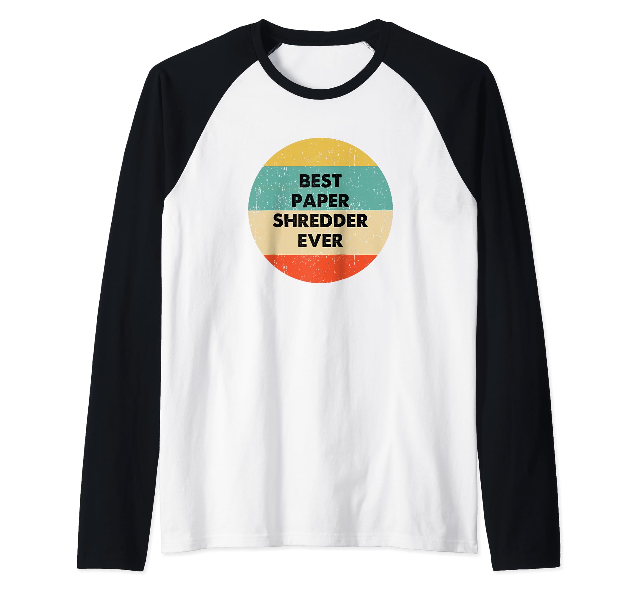 Paper Shredder Raglan Baseball Tee