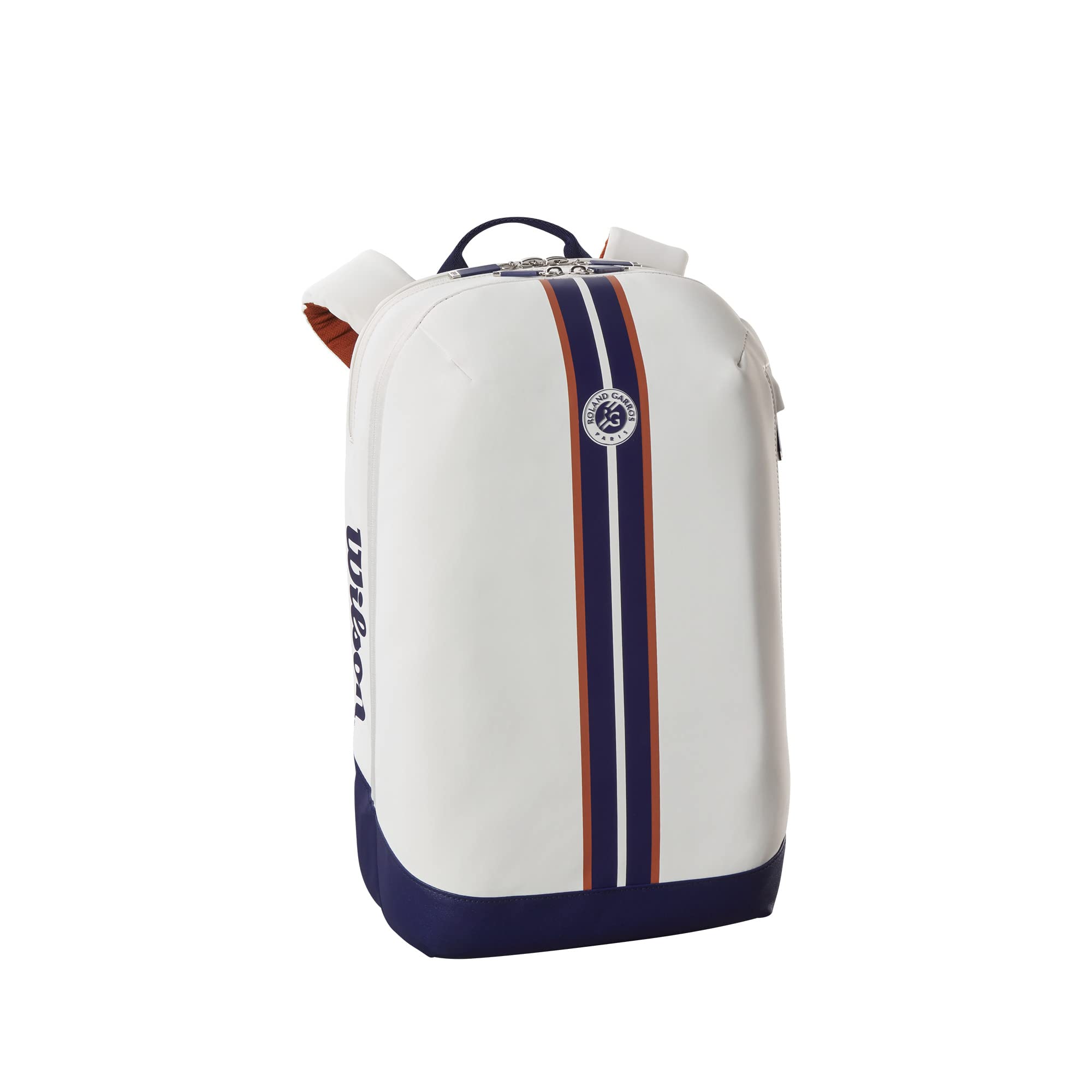 WILSON Roland Garros Super Tour Tennis Backpack - Navy/White, Holds up to 2 Rackets