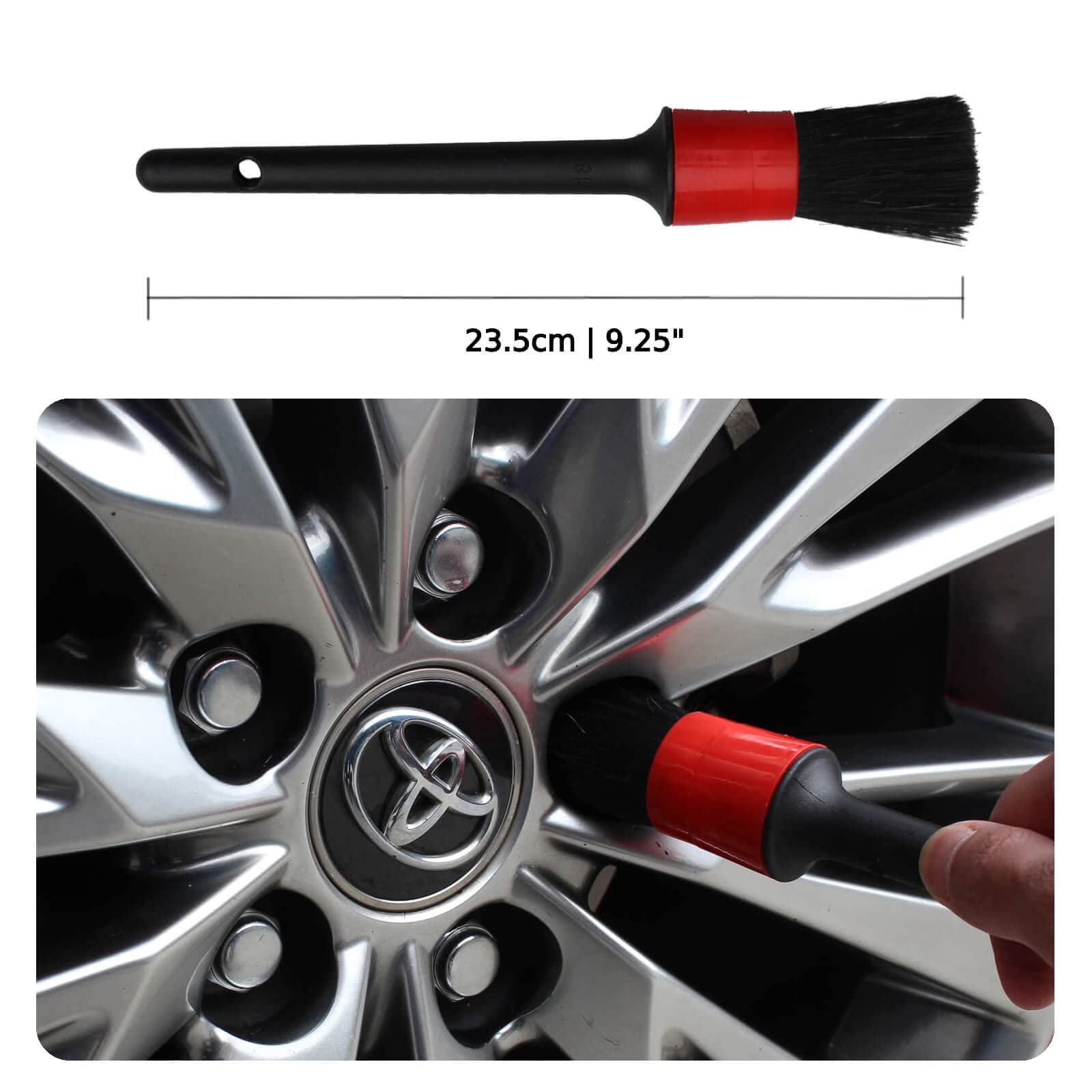 XCGaidt Car Wool Wheel Brushes for Cleaning Wheels Set (3 Pack), Metal-Free Tire Brushes Kit, Soft Wheel Brushes for Cleaning Tires and Rims