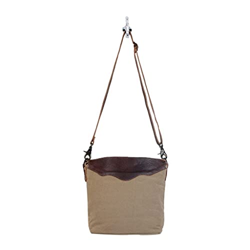 Myra BagTini Mini Hand-Tooled Bag Upcycled Cotton & Leather S-3059