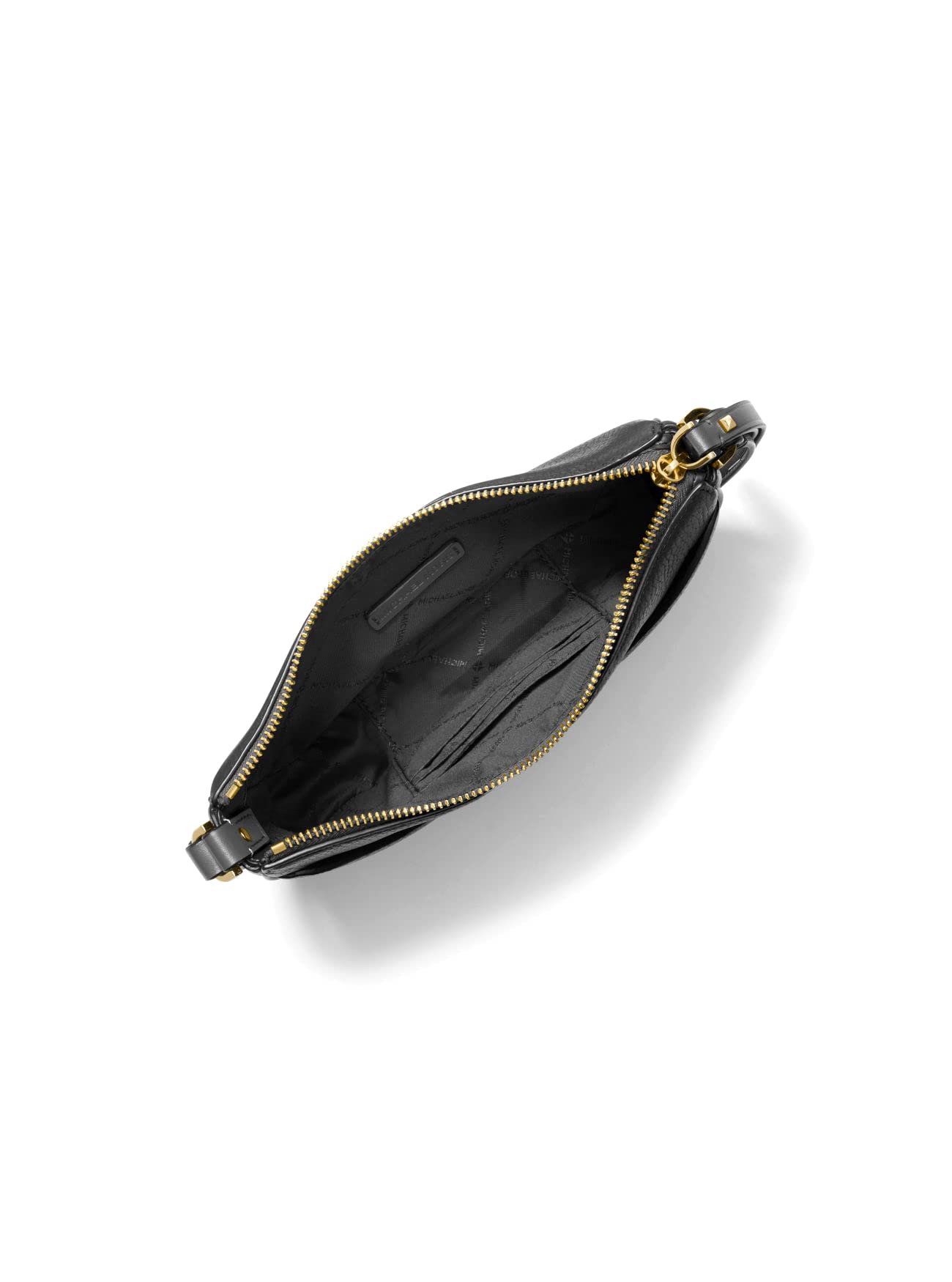 Michael Kors Dover Small Leather Crossbody Bag Purse Handbag (Black)