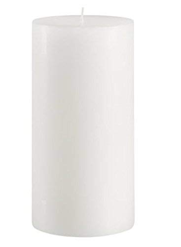 Mister Candle - 4" x 8" White Pillar Candle - Unscented Hand Made Premium Pillar Candle
