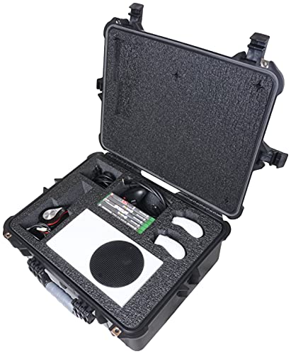 Case Club Carrying Case Fits Xbox Series X/S with Headset Storage-Hard Shell Travel Case for Xbox Series X or S Console, Headset, Controllers, Games & Accessories. Heavy Duty Waterproof Transport Case