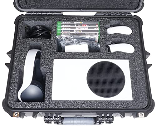 Case Club Carrying Case Fits Xbox Series X/S with Headset Storage-Hard Shell Travel Case for Xbox Series X or S Console, Headset, Controllers, Games & Accessories. Heavy Duty Waterproof Transport Case