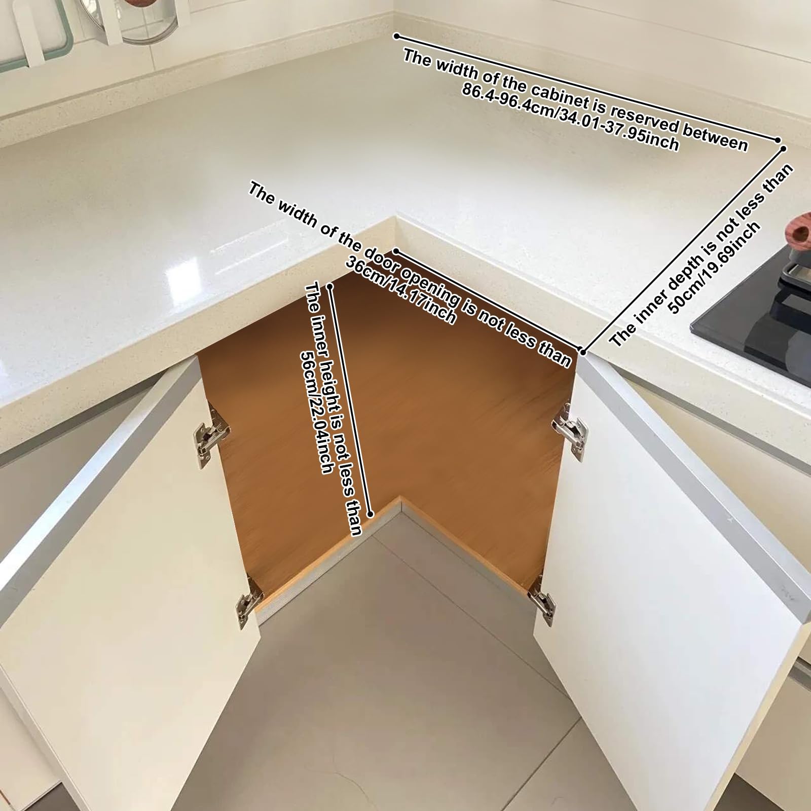 Gagalayong Blind Corner Cabinet Organizer, Corner Optimizer, Chrome Blind Corner Soft Close, Blind Corner Cabinet Pull Out Right for Coffee Cabinets and Kitchen Closets