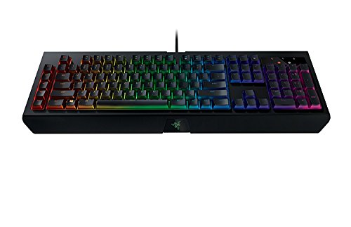Razer BlackWidow Chroma V2: Esports Gaming Keyboard - Ergonomic Wrist Rest - 5 Dedicated Macro Keys Green Mechanical Switches (Tactile and Clicky)