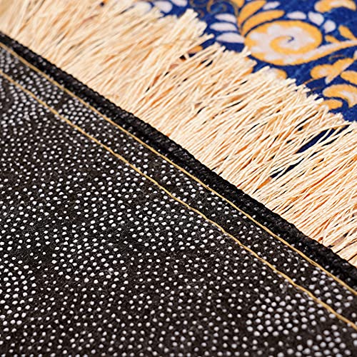 ANswet Area Rug Modern Flannel Non-Slip Floor Mat Living Room Bedroom Tassels Carpet Home Decor Rectangle 4 * 6 Feet Blue