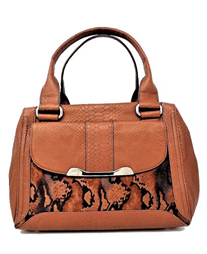 B. Makowsky Women Handbags Satchel, Maple Python