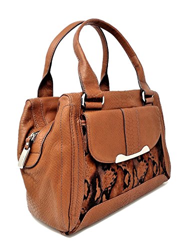 B. Makowsky Women Handbags Satchel, Maple Python