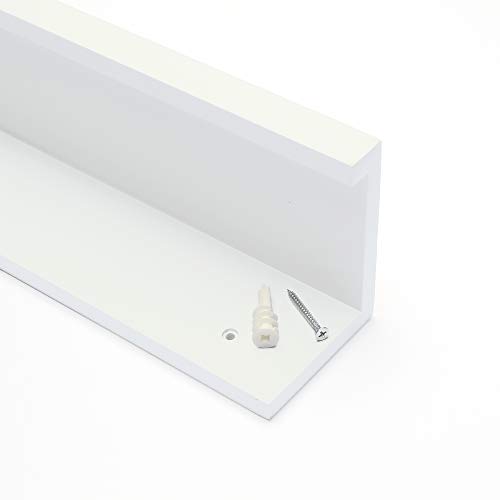 InPlace Shelving 9084678 35.4 in W x 4.5 in D x 3.5 in H Floating Shelf with Picture Ledge, White