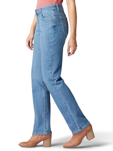 Lee Women's Relaxed Fit Straight Leg Jean, Inspire Blue, 12 Medium