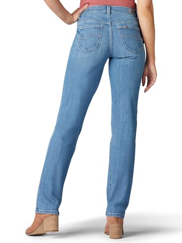 Lee Women's Relaxed Fit Straight Leg Jean, Inspire Blue, 12 Medium