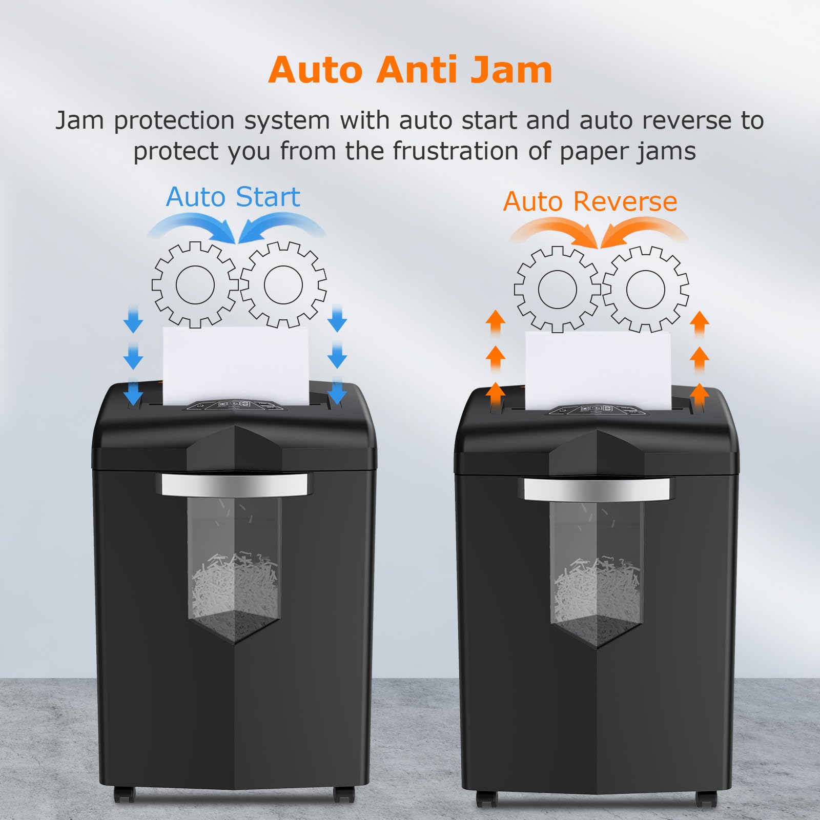 Bonsaii Heavy Duty Paper Shredder - 20 Sheets, 40 Min Continuous Shred, P-4 Security, Crosscut, Anti-Jam, CD/Credit Card/Staple Safe, 7 Gal Bin, Commercial Use C144-D