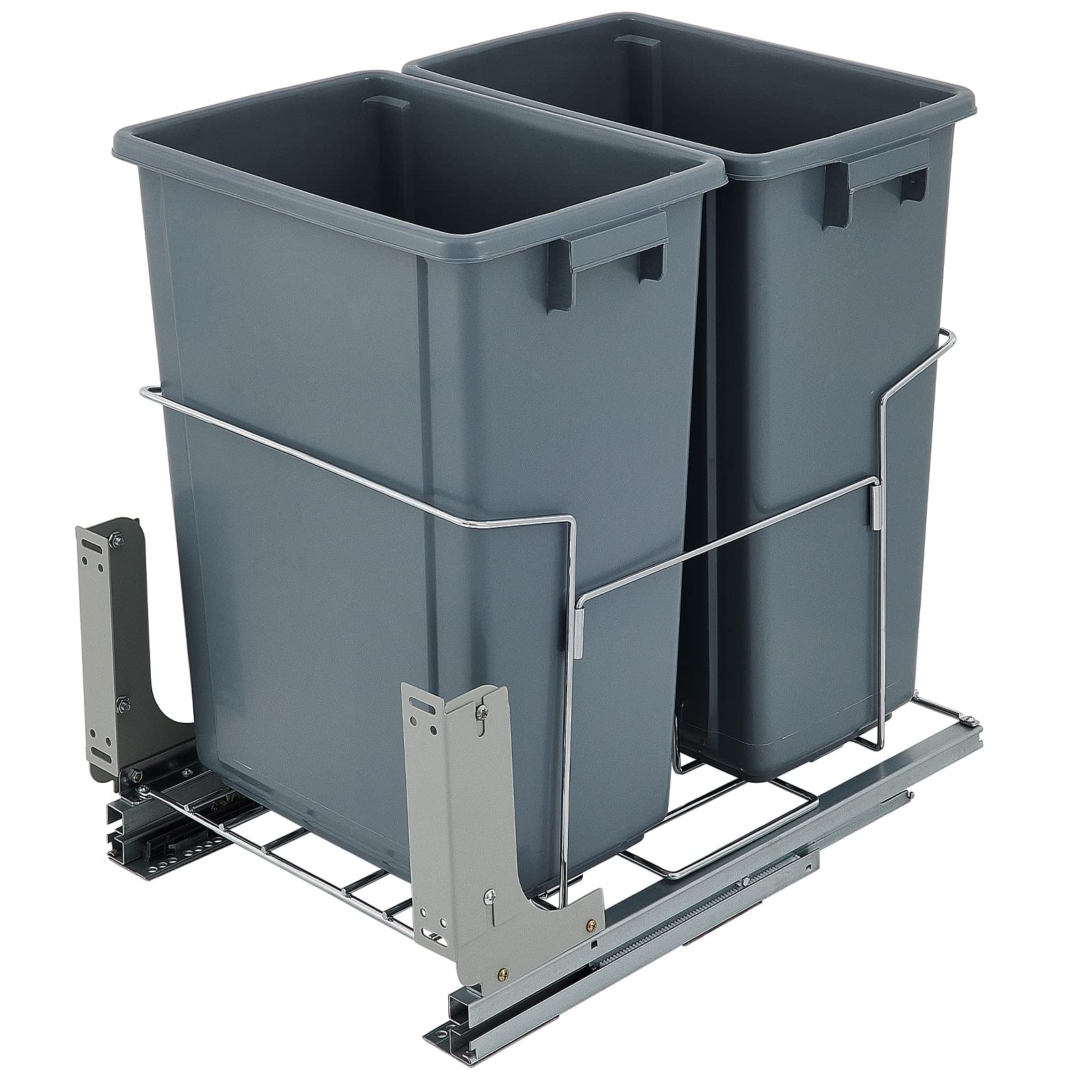 VEVOR Swing Left Blind Corner Cabinet Pull Out Organizer Pull-Out Trash Can (37Qt)