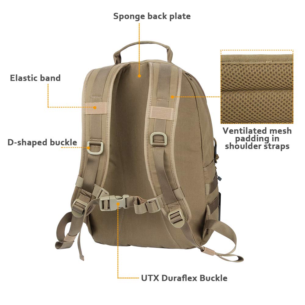 EXCELLENT ELITE SPANKER Military Tactical Backpack 18L Molle Backpacks Army Assault Survival Rucksack Pack (RGN)