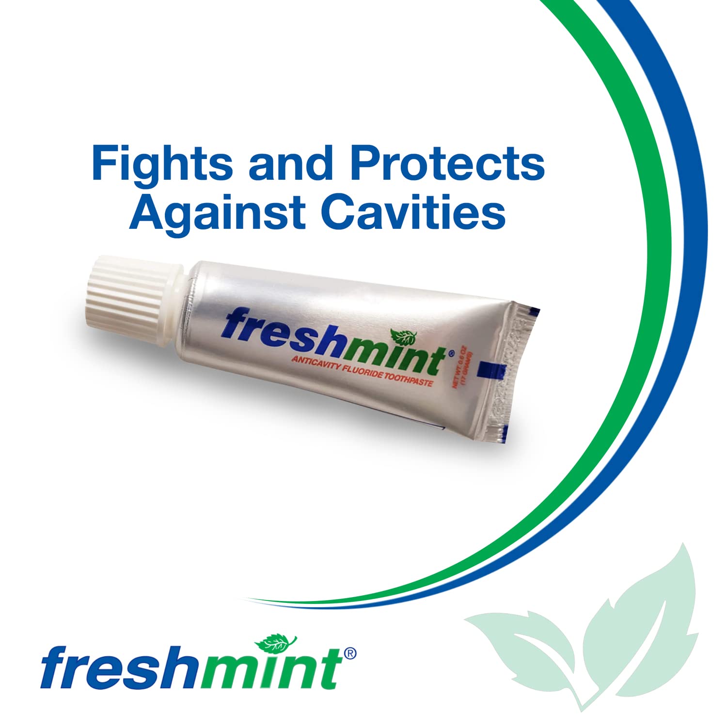 144 Tubes of Freshmint® 0.6 oz. Anticavity Fluoride Toothpaste, Metallic Tube, Tubes do not Have Individual Boxes for Extra Savings, Travel Size