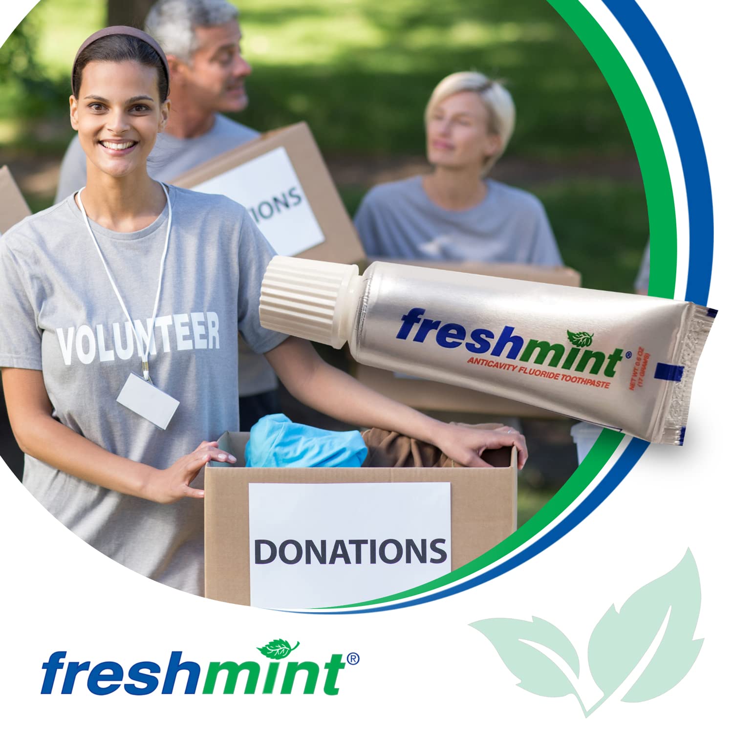 144 Tubes of Freshmint® 0.6 oz. Anticavity Fluoride Toothpaste, Metallic Tube, Tubes do not Have Individual Boxes for Extra Savings, Travel Size
