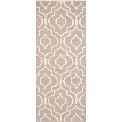 SAFAVIEH Cambridge Collection 2' x 3' Beige/Ivory CAM141J Handmade Moroccan Premium Wool Accent Rug