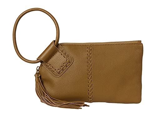 HOBO Sable Leather Wrist Loop Handbags for Women - Polyester Lining, One Interior Slip Pocket, and Six Card Slots Bag Aloe One Size One Size