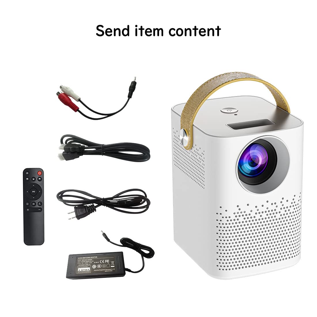 Mini Laptop Projector with WiFi Outdoor Movie Projector 8000LX200” Display, Full HD 1080P Vedio Projector Compatible with Smartphone Stick/PS4/AV/USB/Tablet/Laptop/PC EXCEL PPT iOS Android .