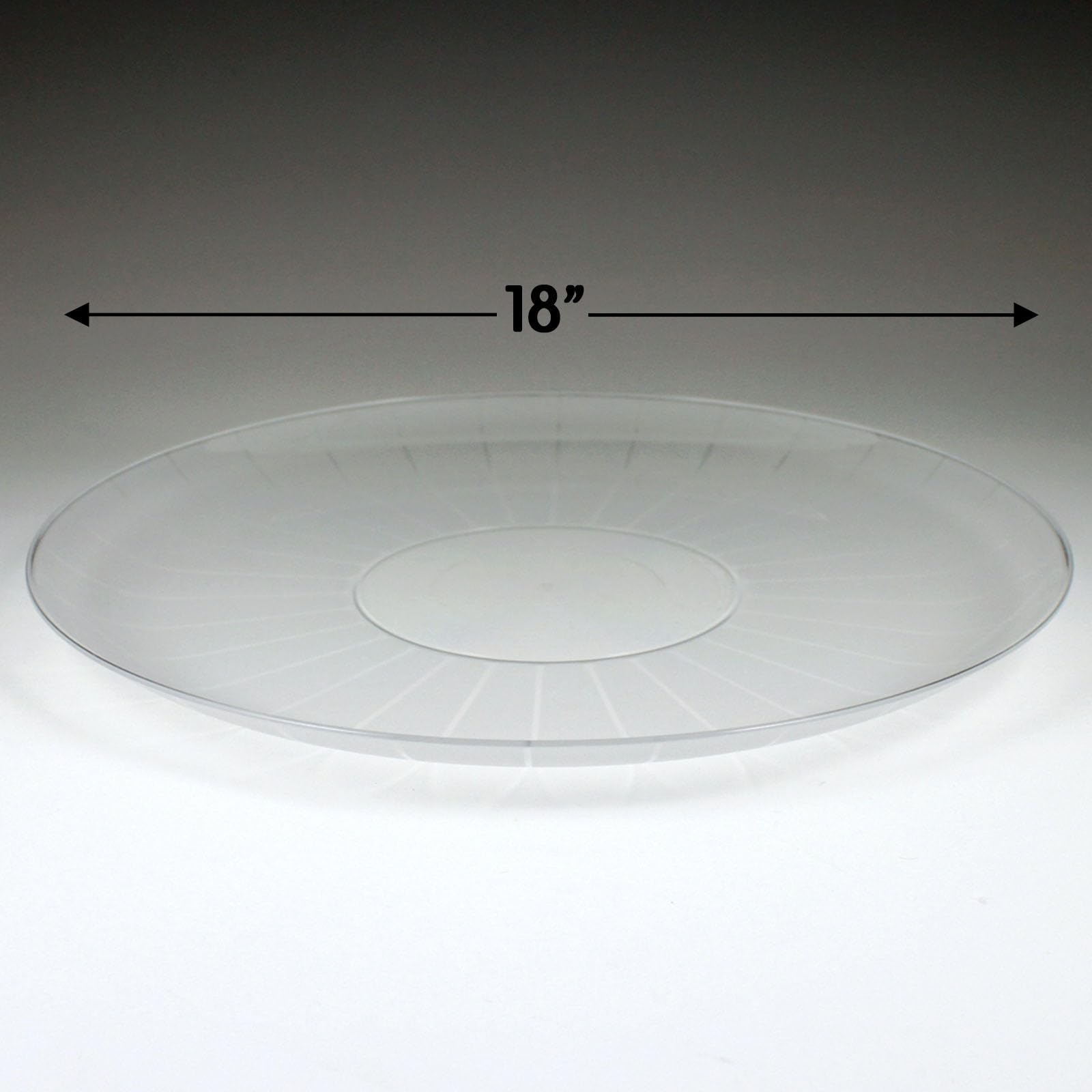 Maryland Plastics Catering Tray- 18" | Clear | Round | 1 Pc.