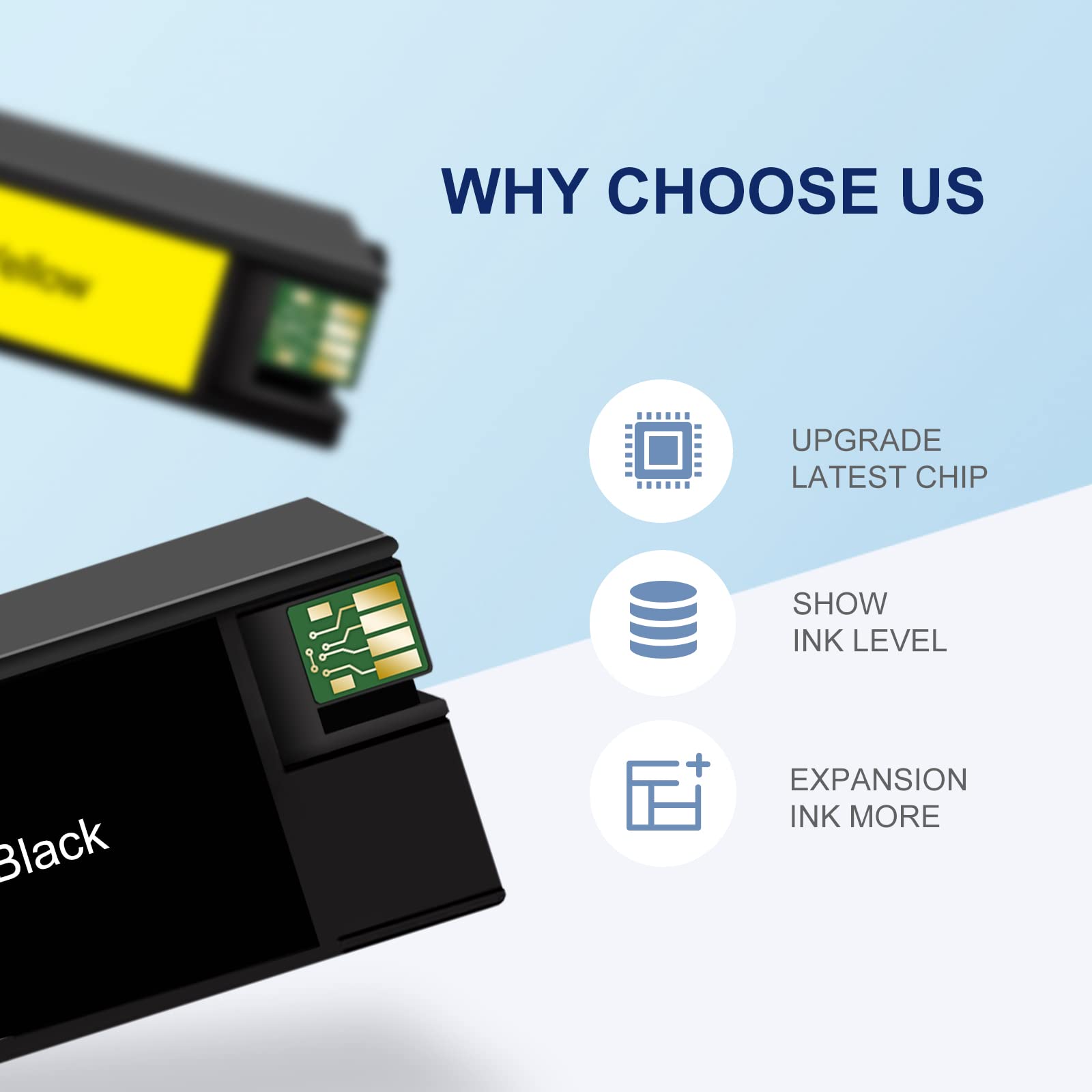 ESTON 972X Compatible Ink Cartridge Replacement for HP 972X 972 X Work with PageWide Pro 477dw 577dw 452dw 577z 552dw 452dn P55250dw Printers(1Black, 1Cyan, 1Maganta, 1Yellow)…