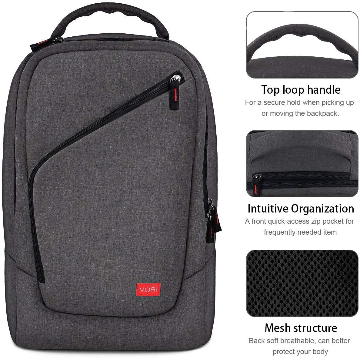 VORI Game Elite Traveling Backpack for Nintendo Switch and Switch OLED Model 2021, Portable Carrying Storage Bag for PS4 Slim and Xbox ONE, Protective Design for Home Storage and Travel, Grey