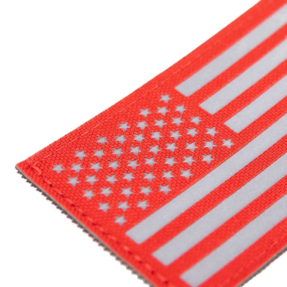 EXCELLENT ELITE SPANKER 2 Pcs American Flag Patch Reflective USA Flags Patches PVC Tactical Patch for Backpack Vest Clothes Hat Patch Military Team Patch(Red)