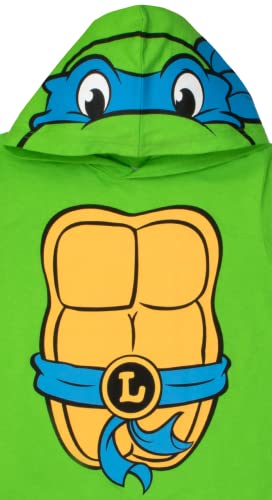 Nickelodeon Teenage Mutant Ninja Turtles Boys Character Costume 2-Piece Set, Short Sleeve Hoodie Tshirt & Shorts 2-Pack Bundle Set for Toddlers (Blue, Size 5/6)