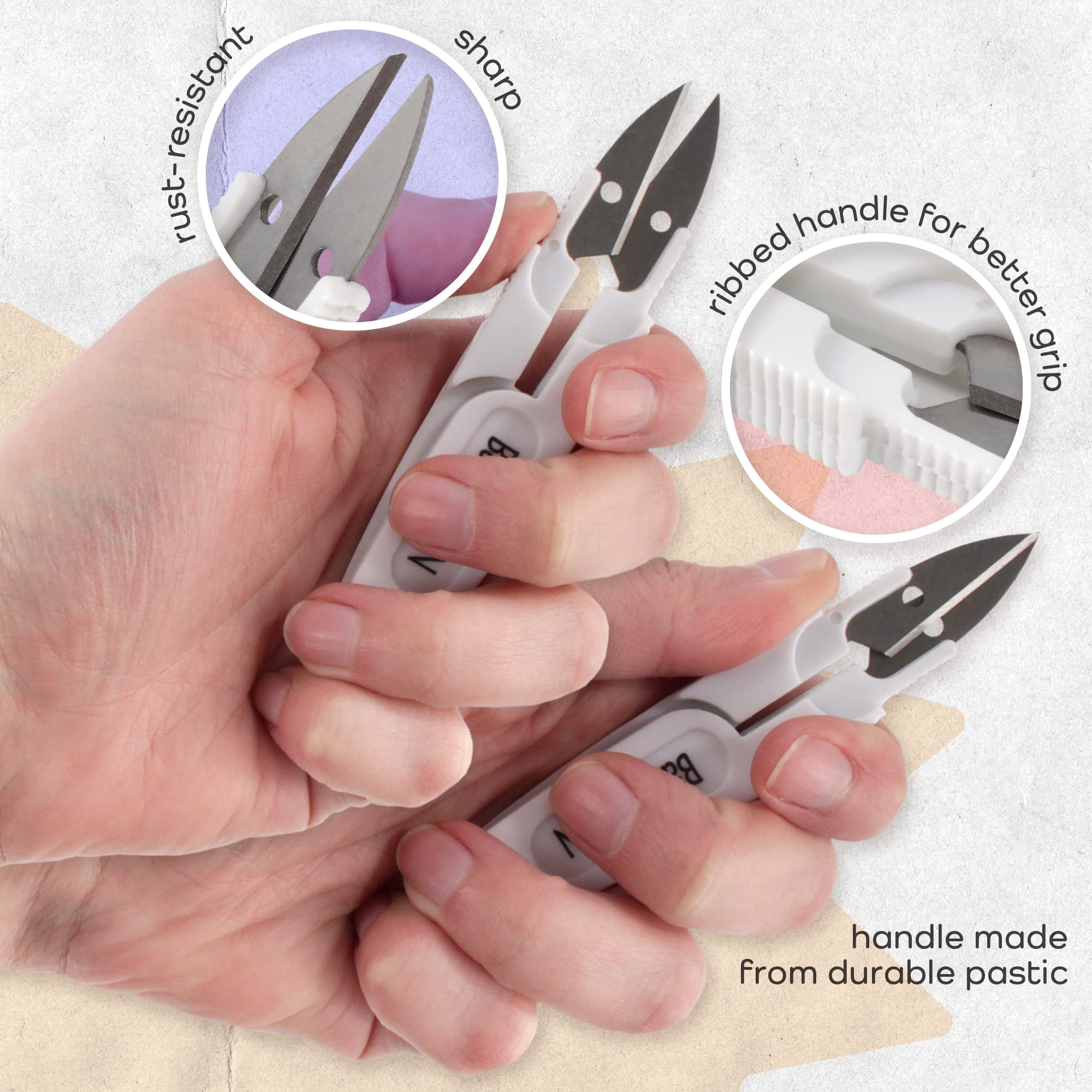 Professional Thread Snips - Multi-Purpose Travel Scissor - Purple - 1 Pair