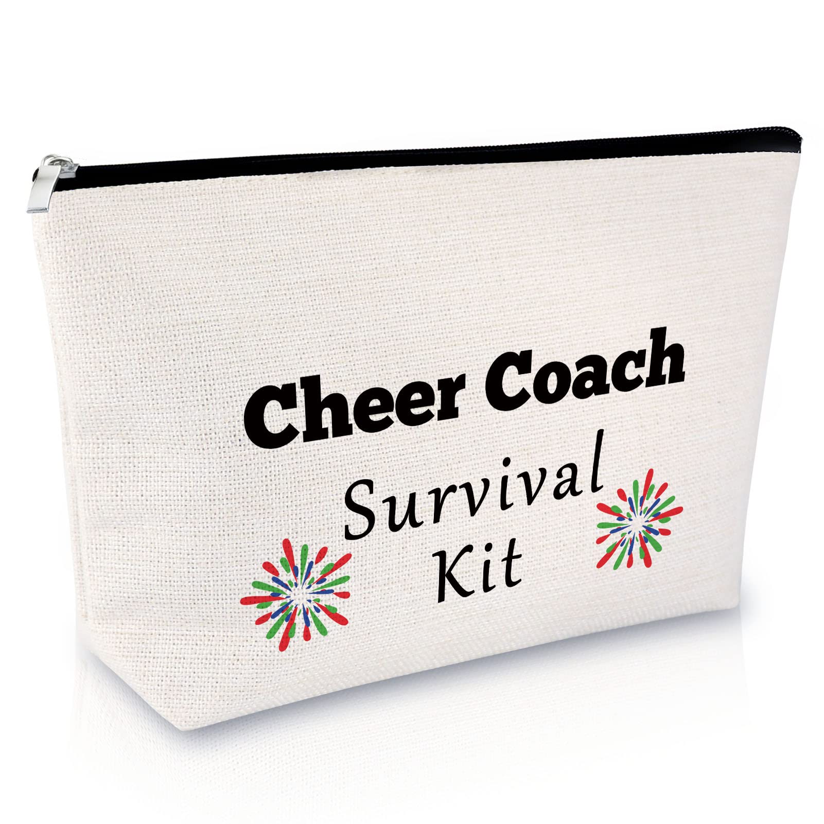 Cheer Coach Thank You Gift Cheerleader Coach Gift for Women Makeup Bag Cheerleading Coach Gift Cheer Mom Appreciation Gift Cosmetic Bags Christmas Thanksgiving Gift for Her Travel Makeup Pouch