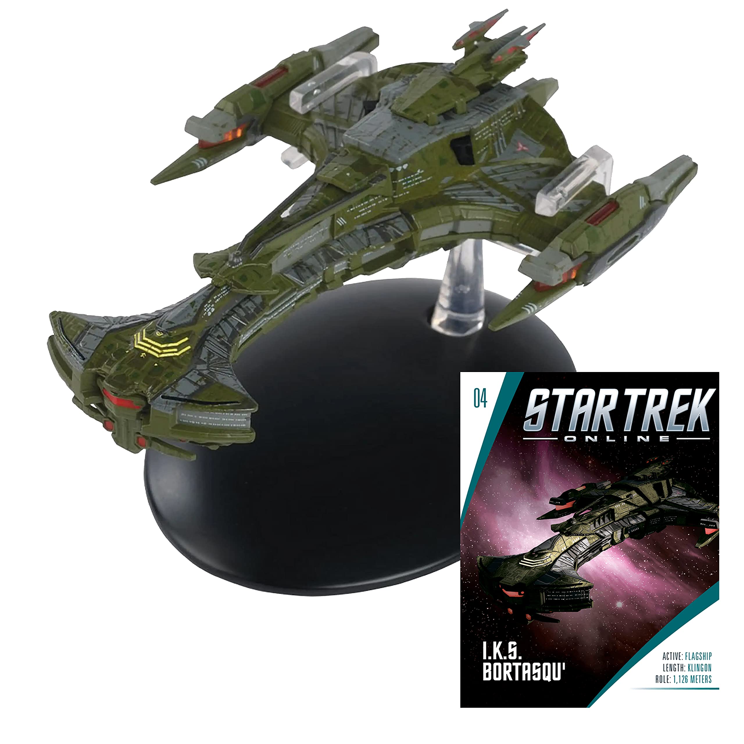 Hero Collector Eaglemoss Bortasqu'-Class Klingon Flagship | Star Trek Online Starship Collection | Model Replica