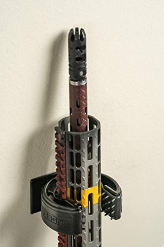 QuiverGrip UtilaGrip Single Shotgun & Rifle Gun Rack - Gun Rack - Wall Mount - Wall Organizer - Weapons Rack - Adjustable Firearm Storage - Wall Mounted Gun Holder