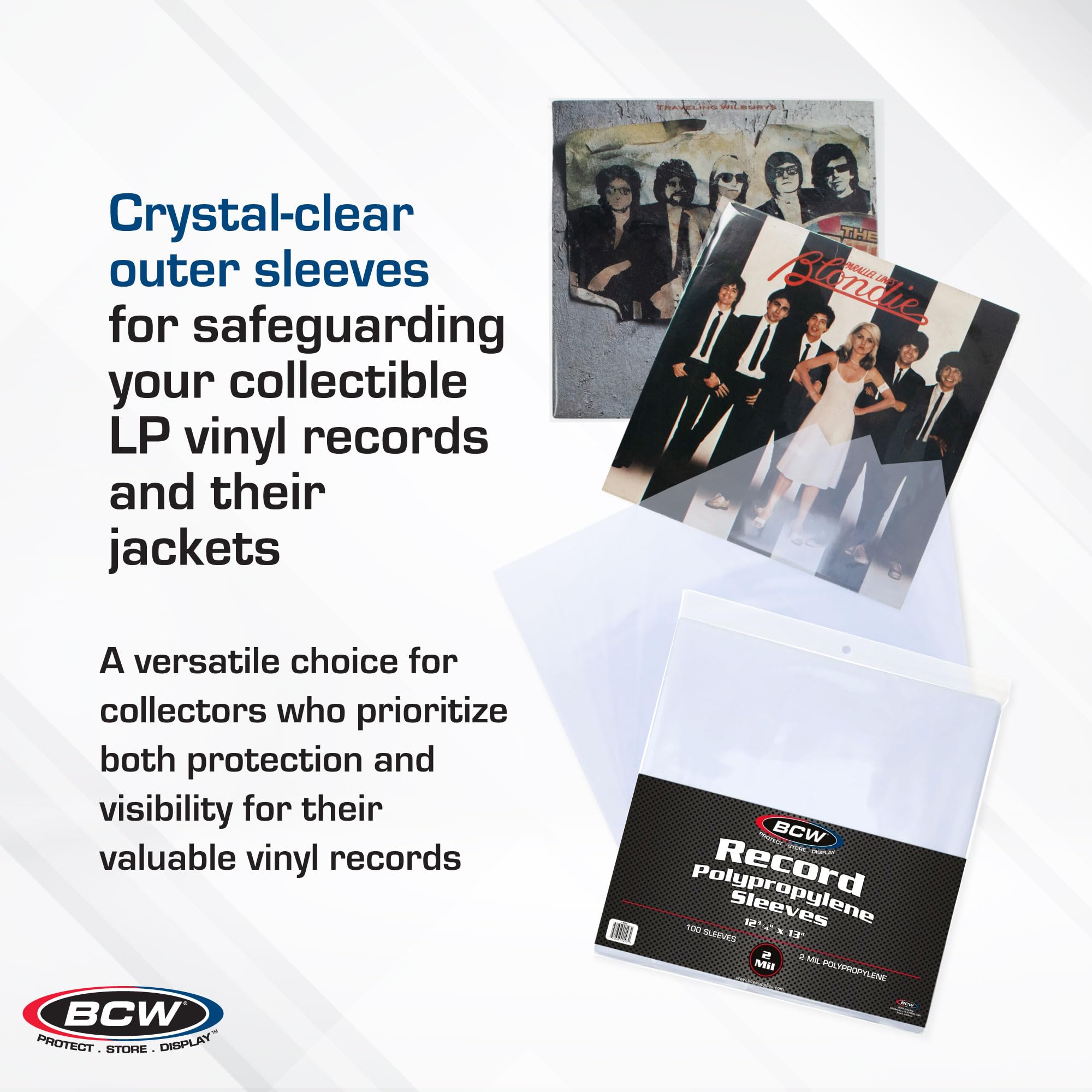 BCW 33 RPM Record Sleeves - 1000 ct