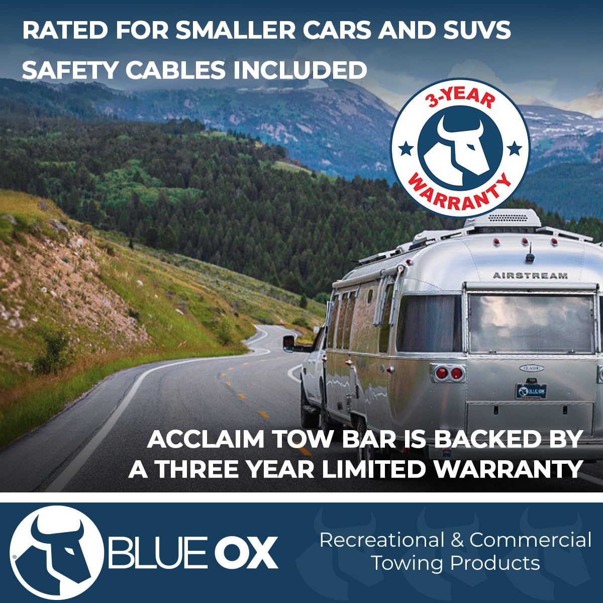 Blue Ox BX4330 Acclaim Class III Tow Bar , Black