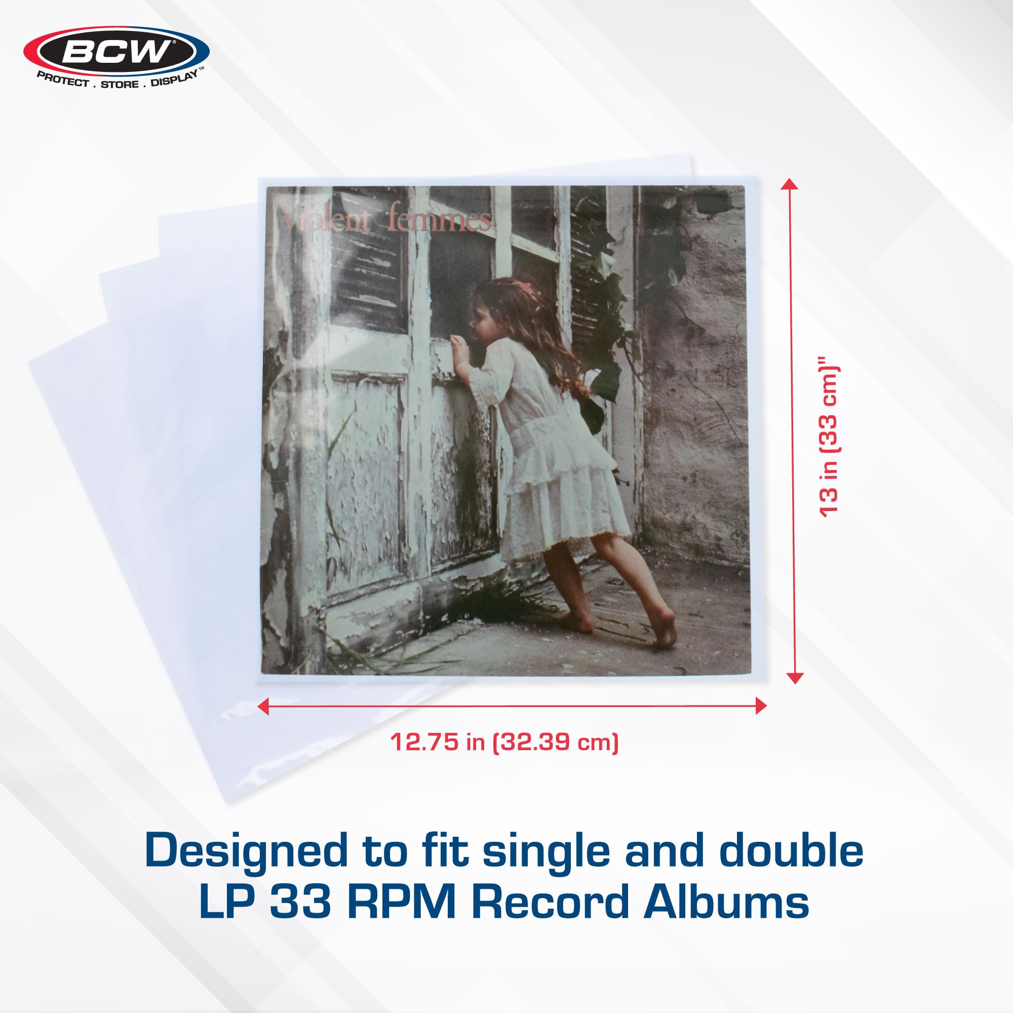 BCW 33 RPM Record Sleeves - 1000 ct