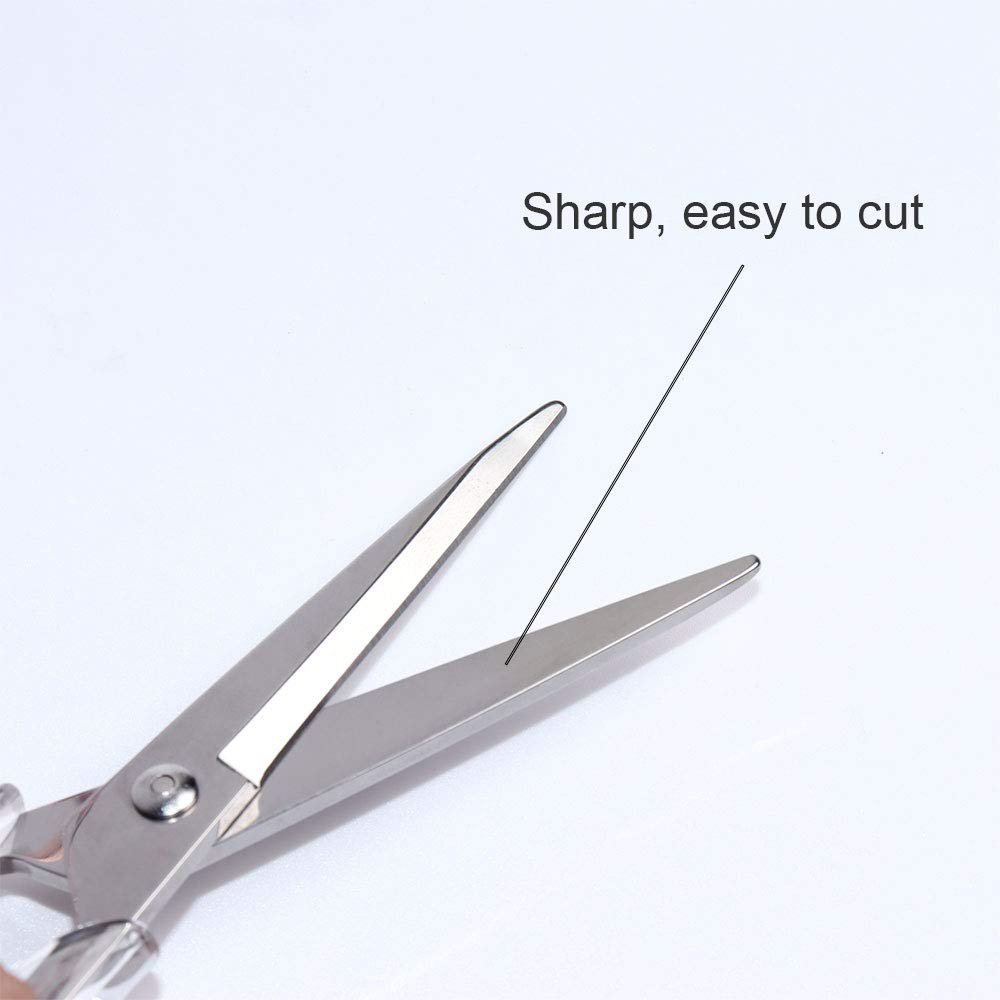 Multibey 6.5" Craft Scissors Office Scissors Desk Stationery Heavy Duty Straight Recycle Copper Fabric Paper Cutting Tool Tailor Shears (Holographic Rainbow/Colorful)