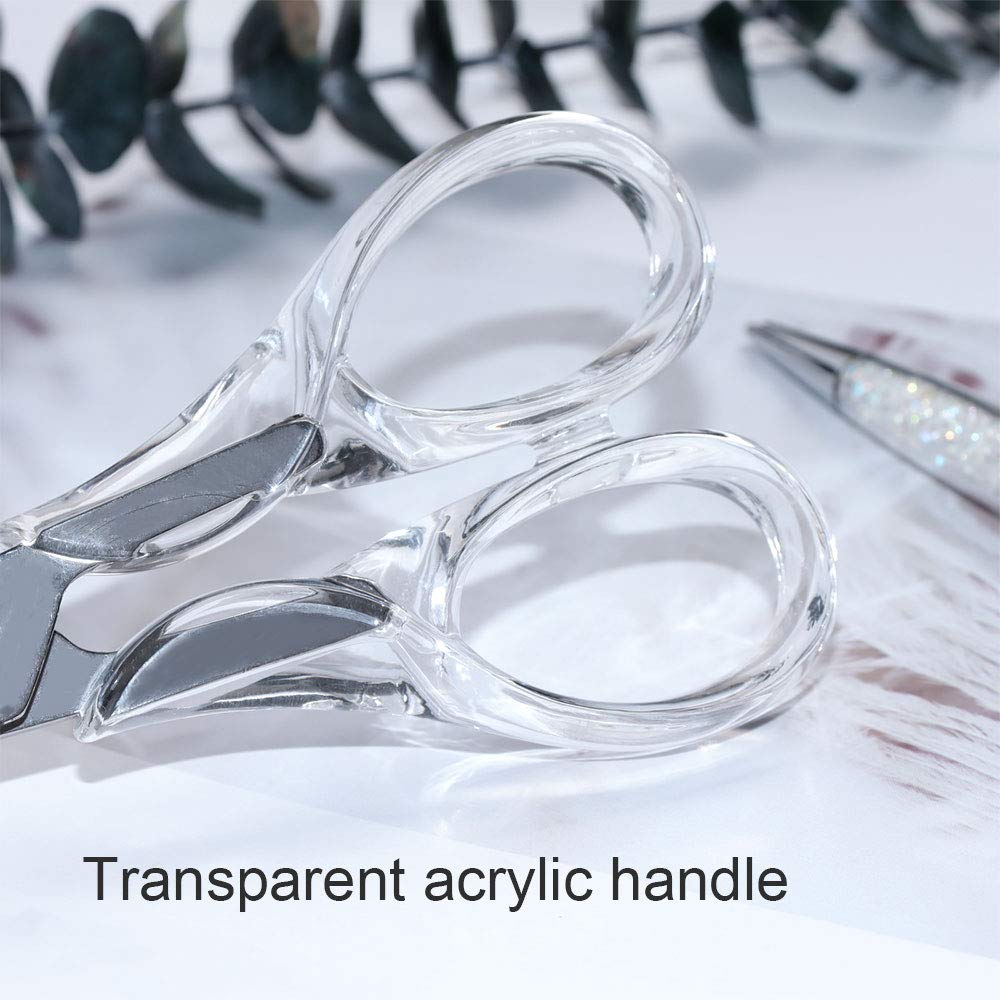 Multibey 6.5" Craft Scissors Office Scissors Desk Stationery Heavy Duty Straight Recycle Copper Fabric Paper Cutting Tool Tailor Shears (Holographic Rainbow/Colorful)