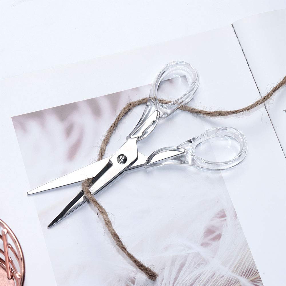 Multibey 6.5" Craft Scissors Office Scissors Desk Stationery Heavy Duty Straight Recycle Copper Fabric Paper Cutting Tool Tailor Shears (Holographic Rainbow/Colorful)