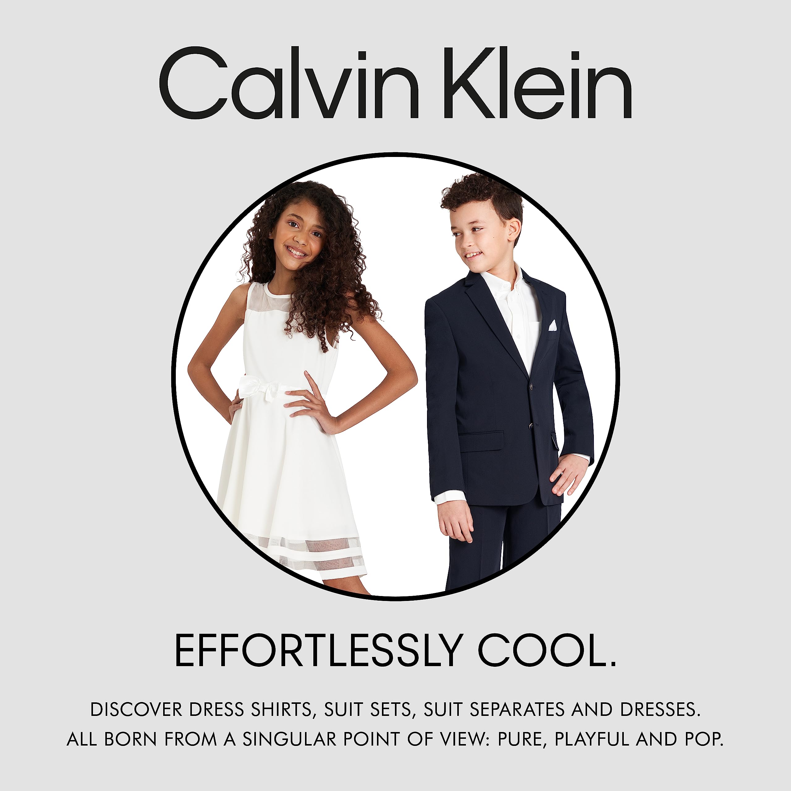 Calvin Klein Baby Boy's 4-Piece Formal Set, Includes Dress Shirt with Bow Tie, Suit Vest & Dress Pants, Black Performance