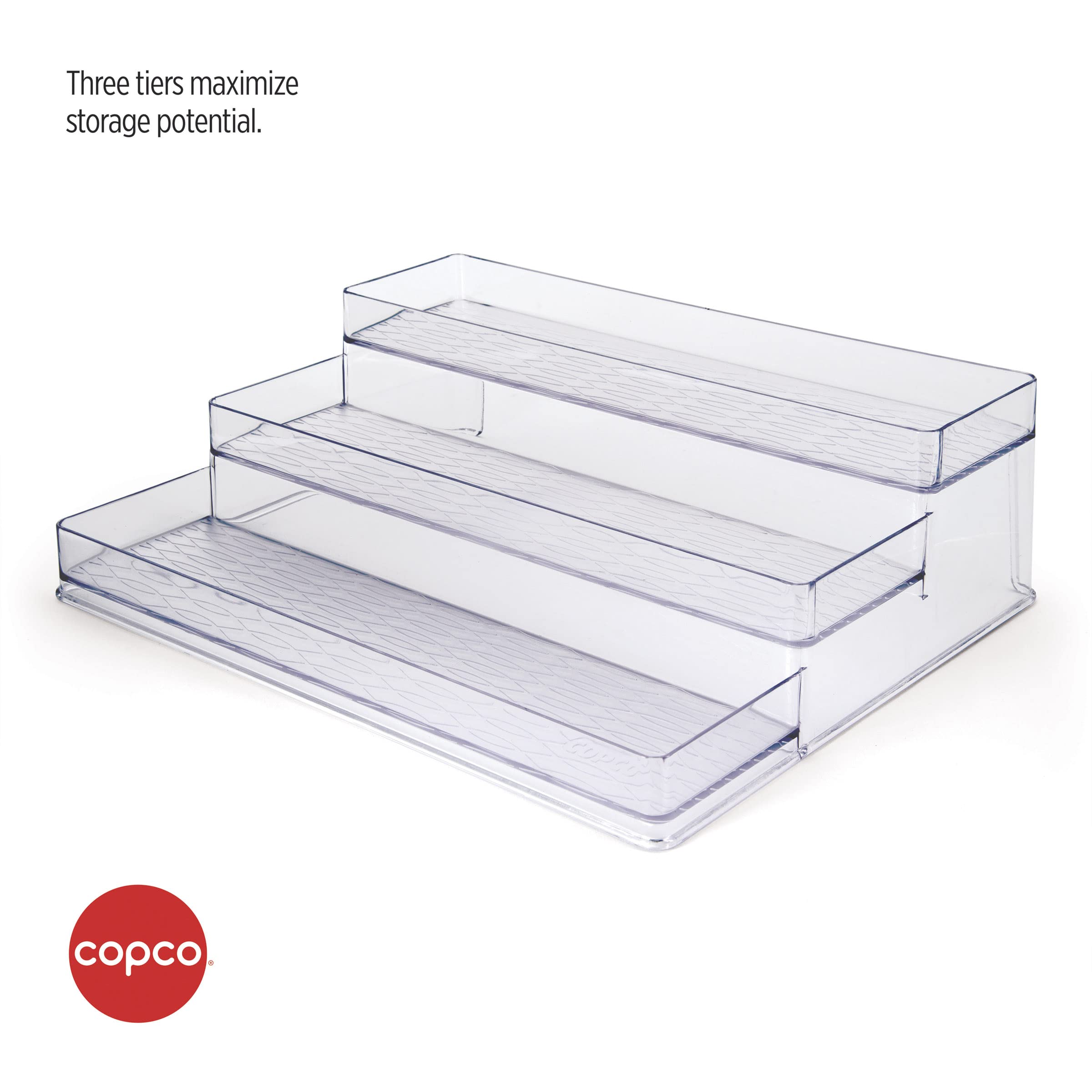 Copco Versatile Cabinet Organizer, 3 Tier, Clear