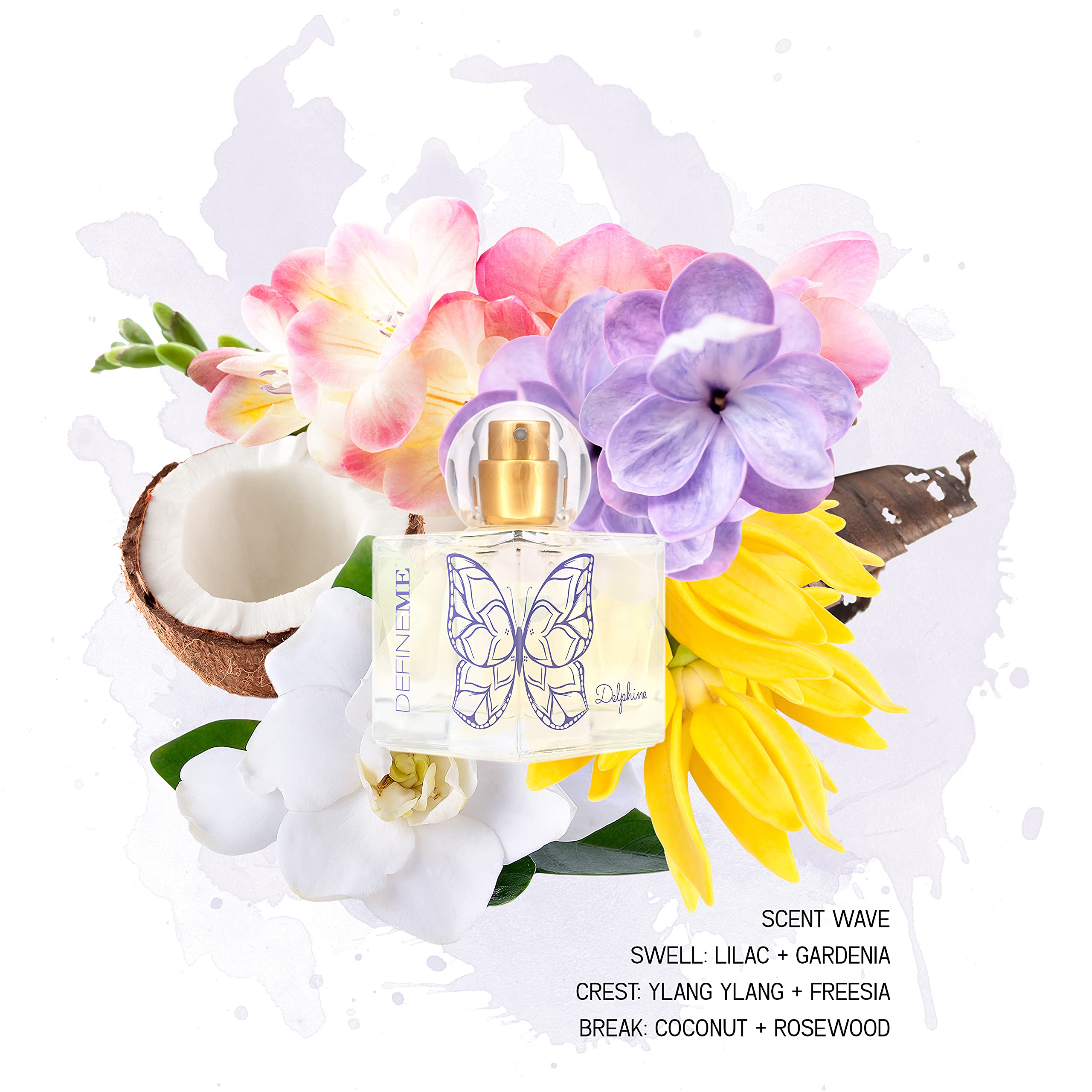 DEFINEME Natural Perfume Mist, Delphine, 1.7 FL OZ