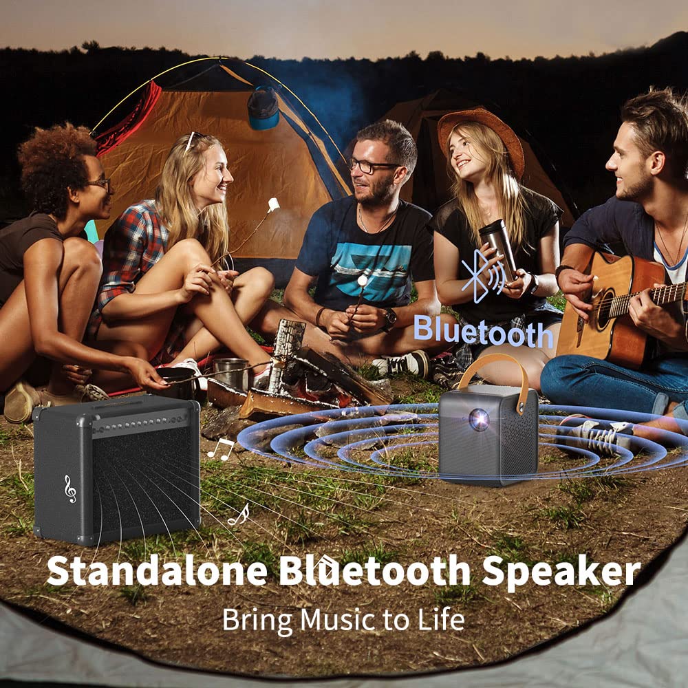 WEMAX Dice Portable Projector, Mini Outdoor Projectors 4K Supported for Movie, 3 Hrs Battery Video Time, Android TV, 1080p Full HD, Dual Dolby Audio DTS-HD Speakers, Auto Focus, Auto Keystone