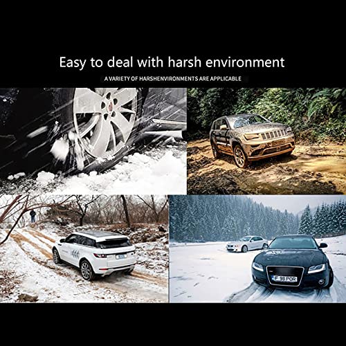 DELURA 10 Pcs Plastic Non-Slip Tire Snow Chain - Universal Snow Chain Mud Chains for SUV Car Pickup Trucks/2200