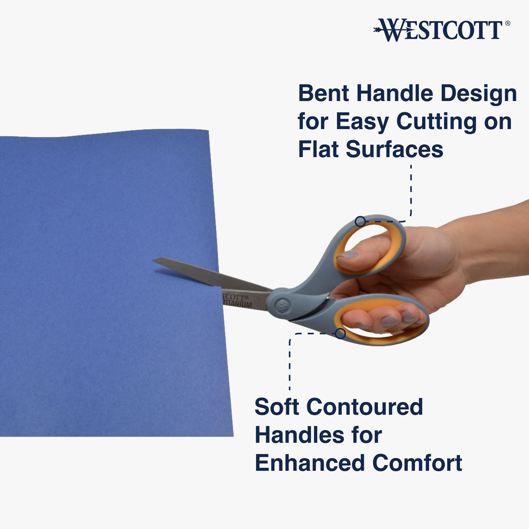 Westcott Titanium Bonded Scissors, 8" Bent