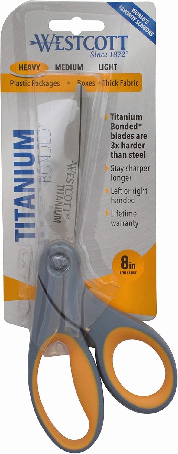 Westcott Titanium Bonded Scissors, 8" Bent